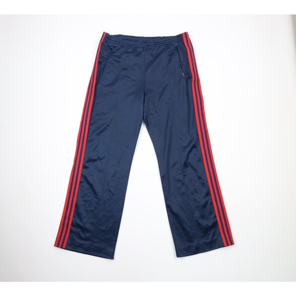 adidas | Pants | Vintage 8s Adidas Large Distressed Striped Wide Leg ...